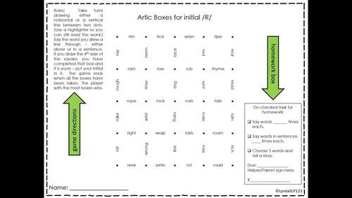 ARTIC BOXES for CH SH TH in all positions ARTICULATION THERAPY by ...
