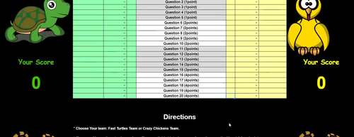 End of the Year Back to School Review Game Template THE RISK - DIGITAL ...