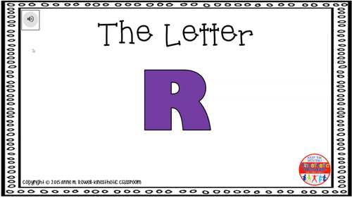 Alphabet Book - Letter Sounds Writing and Tracing Emergent Reader Letter R