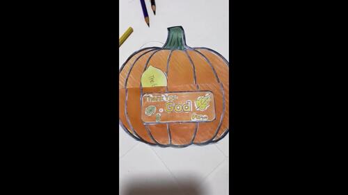 Thanksgiving Pumpkin Craft Activity | School Give Thanks Project For Kids.