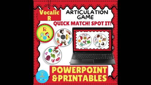 Vocalic R Artic Game - Quick Match! Spot it! Digital & Printables
