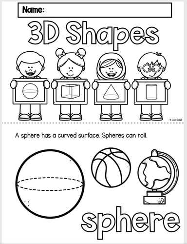 3D Shapes Mini Book by Lala Land | Teachers Pay Teachers