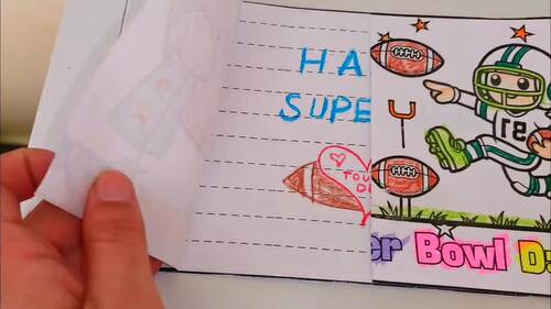 Super Bowl Writing Craft | Fun Activity Craft | Template Bulletin Board
