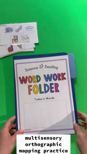 Word Work Folder: Multi-Sensory Orthographic Mapping with 215 Phonics ...