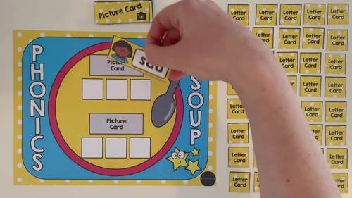 Short Vowels CVC game literacy center Phonics Soup Level 2 by Phonics Pro