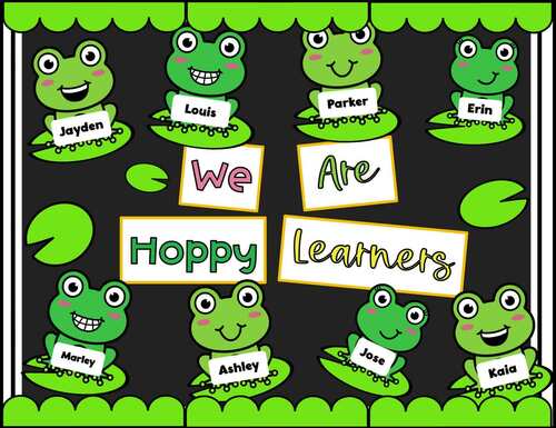 Hoppy Frog Themed Monthly Classroom Decor Bulletin Board Idea-April