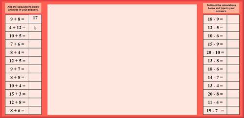 Digital Pixel Art NO PREP Valentine Gnomes Addition and Subtraction to 20
