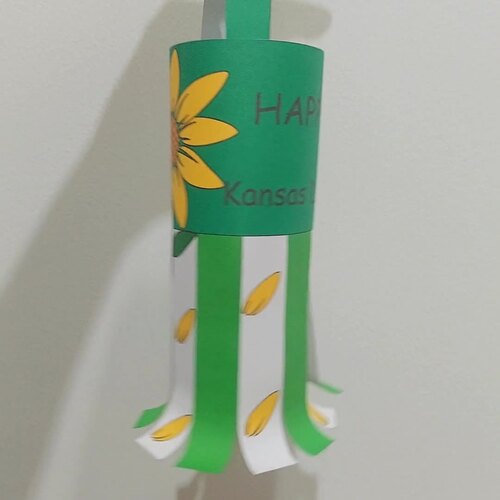 Sunflower KANSAS DAY Activities Craft Windsock / Art Coloring Bulletin ...