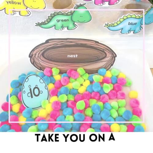 Numbered Eggs Dinosaur Counting Activity for Fine Motor Skills by ...