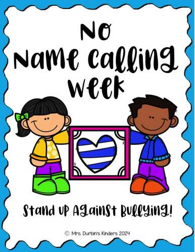 No Name Calling Week Mini Unit by Mrs Durbins Kinders | TPT