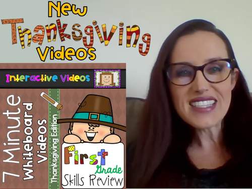7 Minute Whiteboard Videos - Thanksgiving First Grade Review | TpT