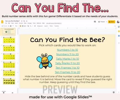 Fall Kindergarten Digital Number Game with Google Slides™ | TPT
