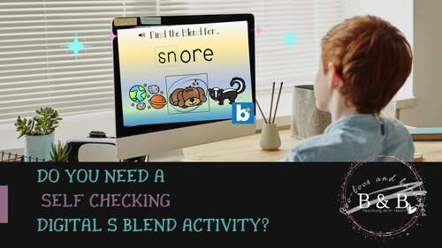 Digital S Blends| Boom™ Cards| Digital Task Cards by B and B | TPT