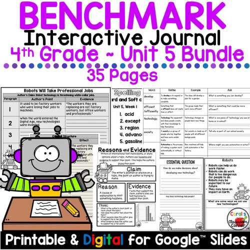 Benchmark Advance Interactive Notebook 4th Grade Unit 5 Digital Bundle