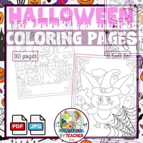 Halloween Coloring Pages Activity | October coloring sheets- fall ...