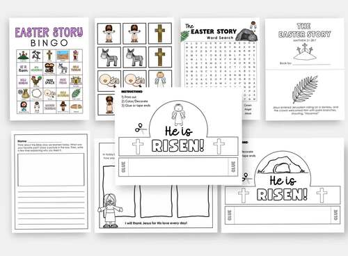 Easter Story Bible Games, Crafts and Activities for Sunday School Holy Week