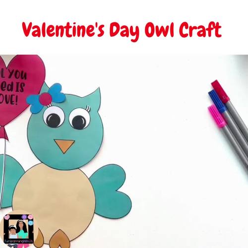Valentine's Day Owl Craft | Owl Craft by Fun Learning With Us | TPT