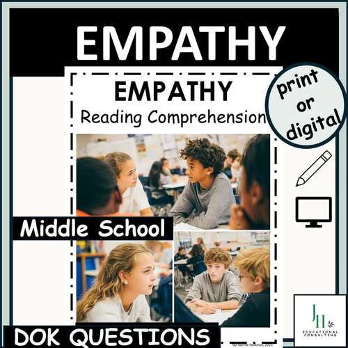 Empathy Reading Comprehension Activity | DOK Questions | No Prep SEL ELA