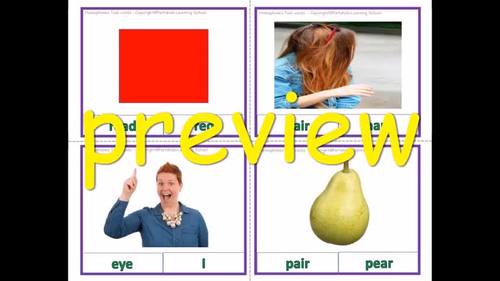 Homophones– Clip task cards – Select the homophone - with real images.
