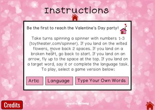 Cupid's Arrows: Valentines Speech Board Game, articulation, language, Boom