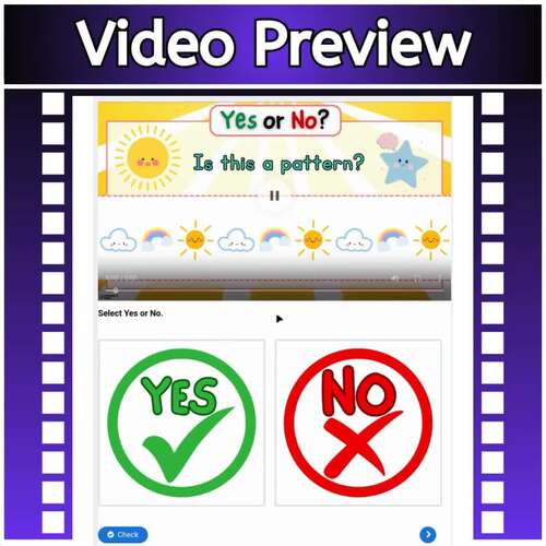 Yes or No: Repeating Pattern Digital Resources by Schooler's Mate