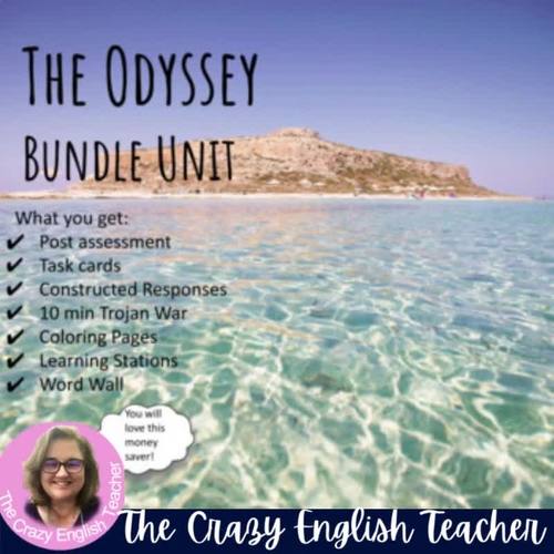 The Odyssey Unit Bundle with Stations, Test, Writing Prompts, Viewing guide