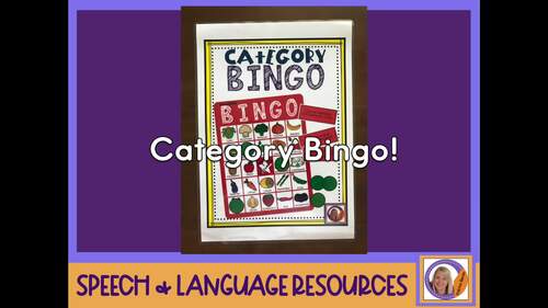 Category Bingo: For speech and language therapy by Katrina Bevan