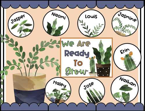 Back to School Bulletin Board We Are Ready To Grow Plant-themed Door Decor