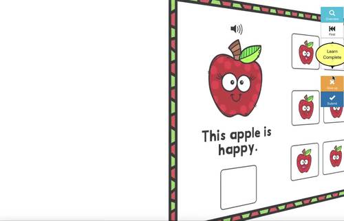 Matching Emotions with Boom Cards™ | Apples | Interactive Book | TPT