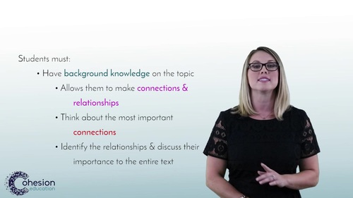 Connect Events, Ideas, & Concepts in Informational Texts by Cohesion ...