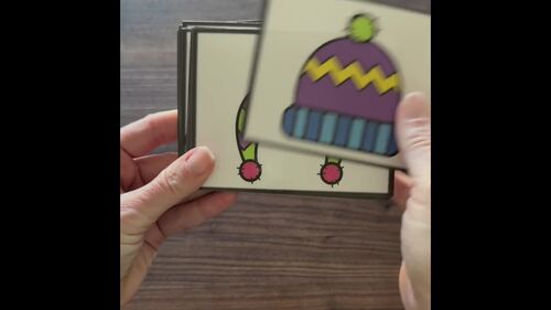 Winter Non-Identical Matching Cards by Making Meaningful Materials