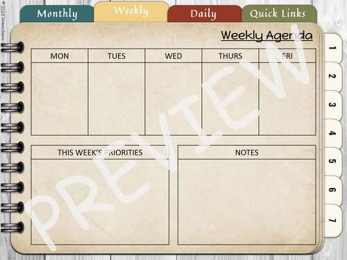 History Digital Notebook Teacher Planner: Rectangular Tables: Editable ...