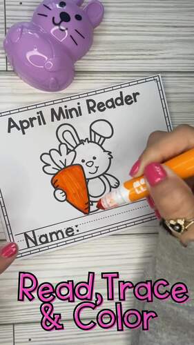 APRIL Mini Book Emergent Reader for Pre-K and Kindergarten April Activities