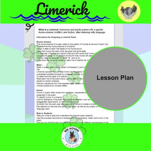 Fun With Limericks: Engaging Lesson for Middle School (5th-8th Grade)