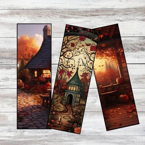 Cute Cozy Fall Autumn Pumpkin Printable Bookmarks- Student Library Reading