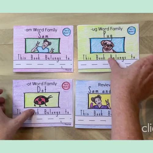 Emergent Reader CVC Stories CVC Books for CVC Word Family Set 2 Booklet