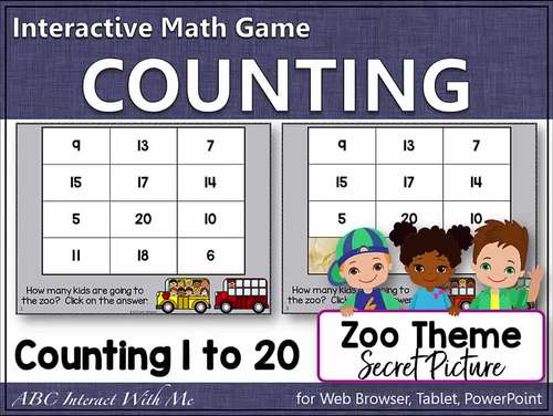 Counting to 20 Number Sense Interactive Math Game {Reveal Secret ...