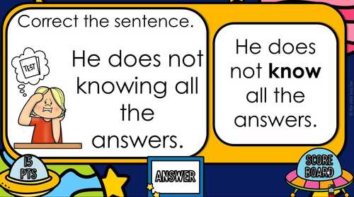 Types of Verbs Action, Helping, Linking, Stative Verbs Review Game Show