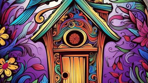 Bird House Coloring Book For Adults| 200 Bird House Coloring Pages For ...