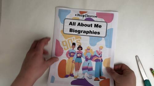 Back to School 90s Retro All About Me Student Interview & Biography Writing