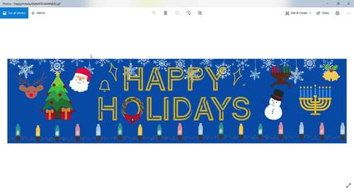 Happy Holidays ANIMATED Virtual BANNER | VIRTUAL BANNER | GOOGLE CLASSROOM