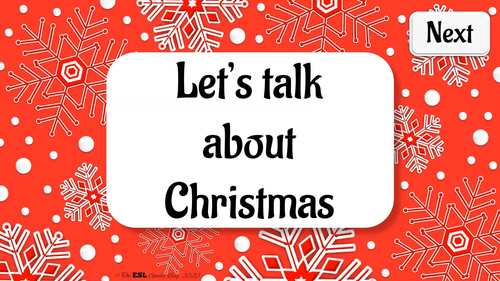 ESL/EFL Christmas Conversation Cards For Teens & Adults by The ESL ...