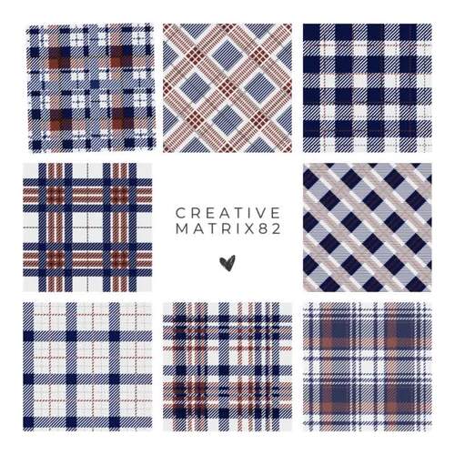 Navy Copper Plaid Digital Paper | Blue Copper Tartan Patterns | Rustic Textures