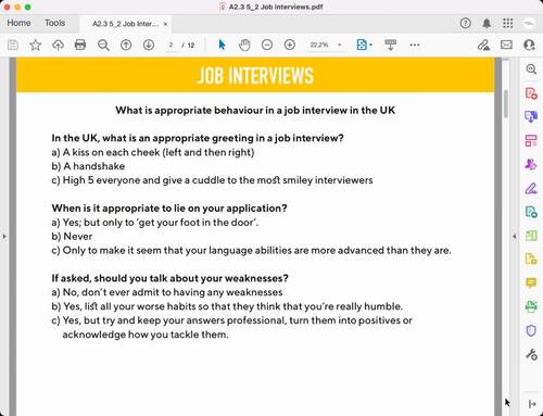 ESL Elementary Lesson: Learn Job Interview Context & Practise Job ...