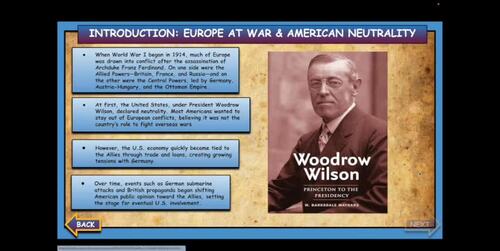 America and World War 1.Unit 12 Complete.PowerPoints.Articles.Test.Notes
