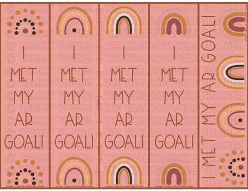 BOHO RAINBOW | 600 AR READING BOOKMARKS | TPT