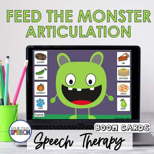 Feed The Monster Articulation Boom Cards | Speech Therapy by ...