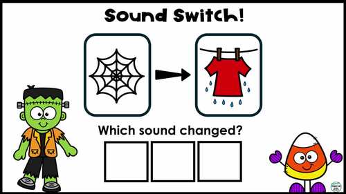 Halloween Phonemic Awareness Phoneme Isolation Substitution Syllables ...