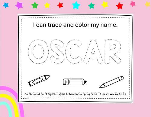 Printable Name Tracing Worksheets, Editable Name Tracing Worksheets for KG