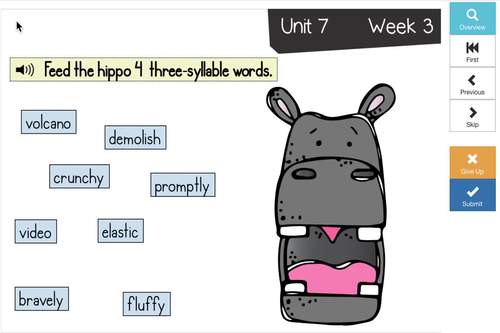 Level 2 | Unit 7 | Syllables | BOOM CARDS | Fun Phonics by Teaching ...